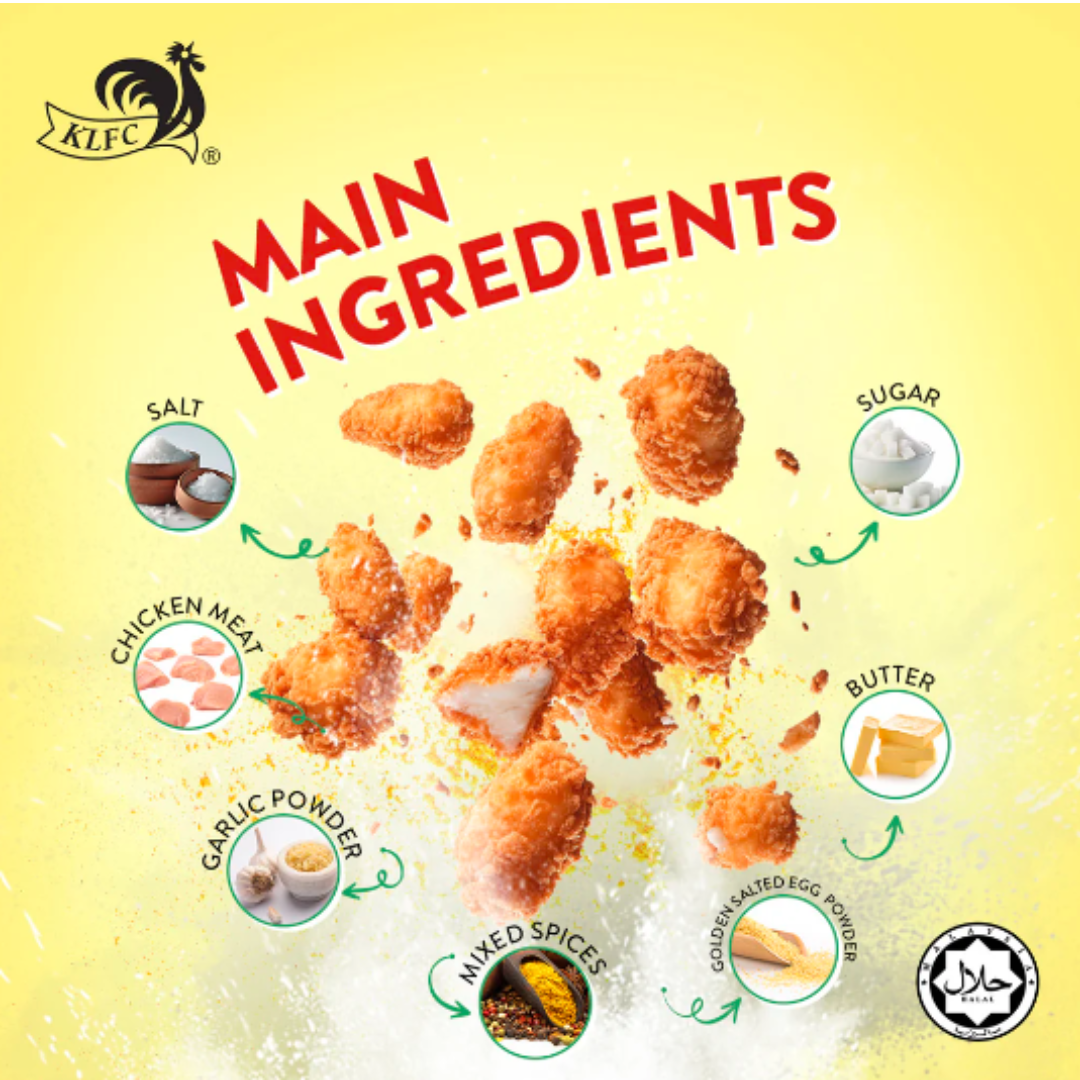 KLFC Chicken Bites With Salted Egg Sauce [500G] – MBG Fruit Shop