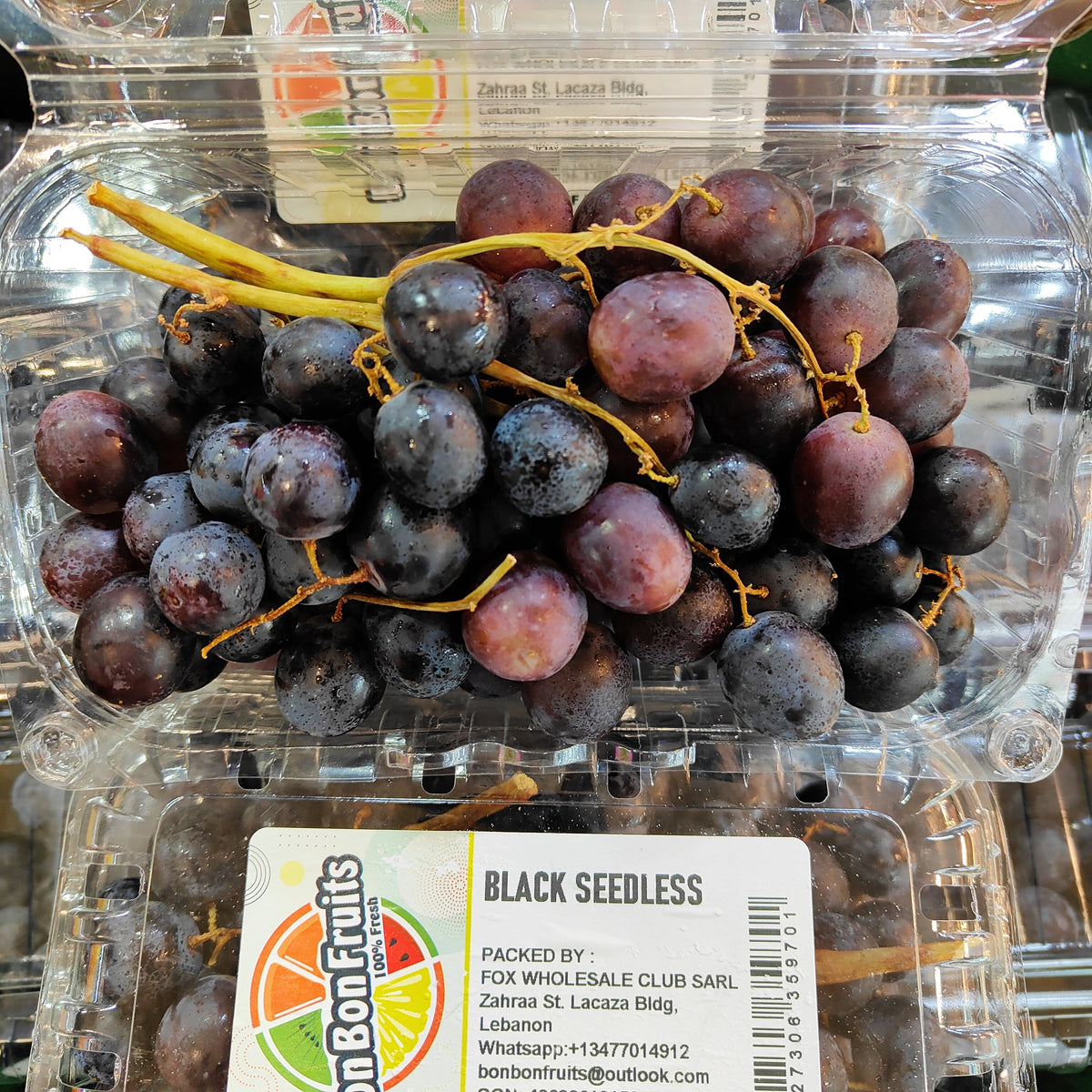 Lebanon Black Seedless Grape [500G/Pack] – MBG Fruit Shop