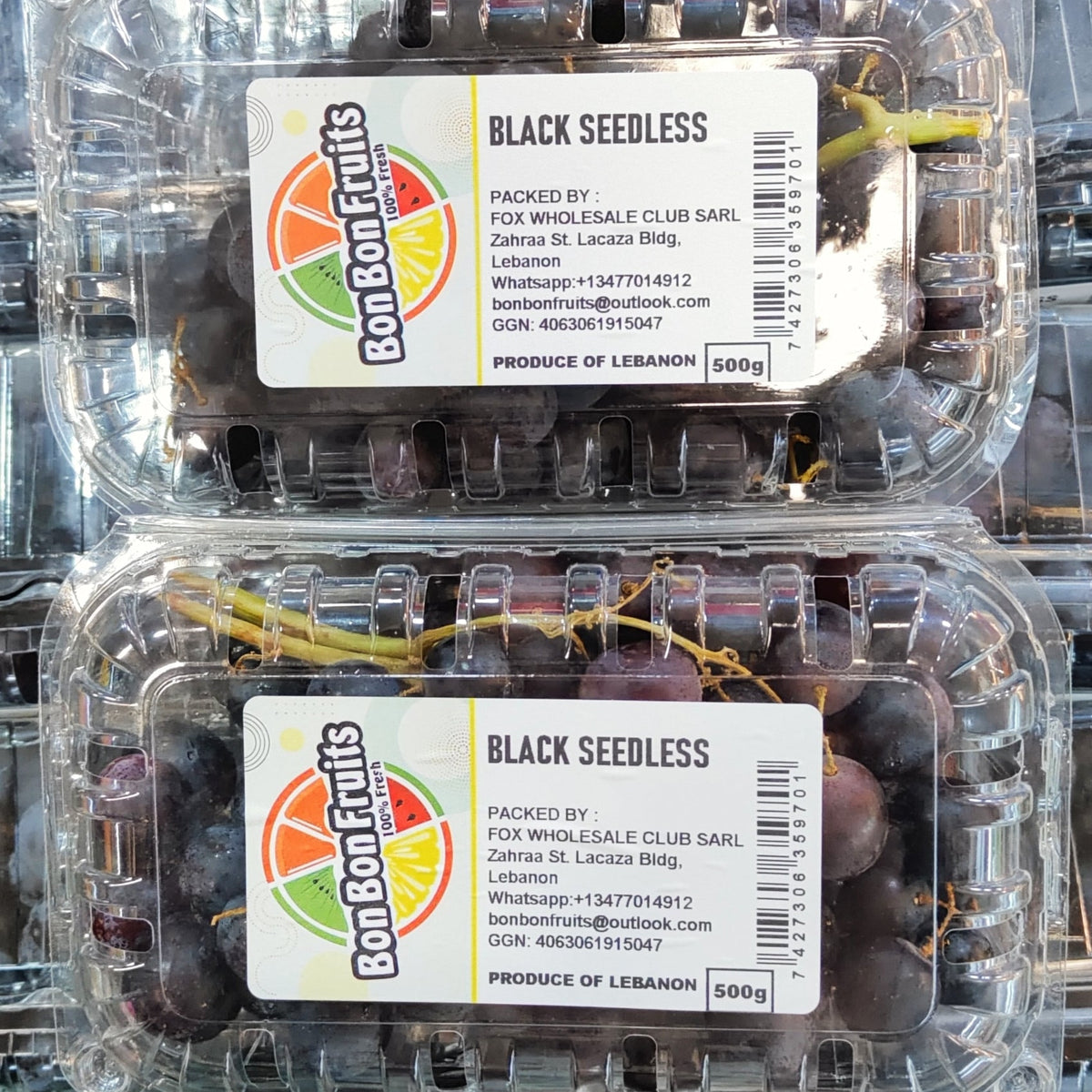 Lebanon Black Seedless Grape [500G/Pack] – MBG Fruit Shop