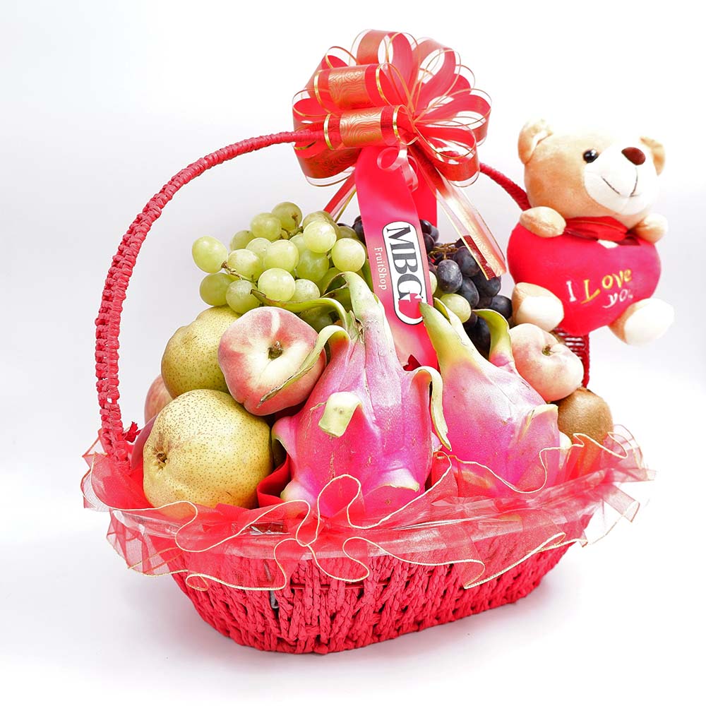 Sweetheart Fruit Basket - Lively (9 Types of Fruits) – MBG Fruit Shop